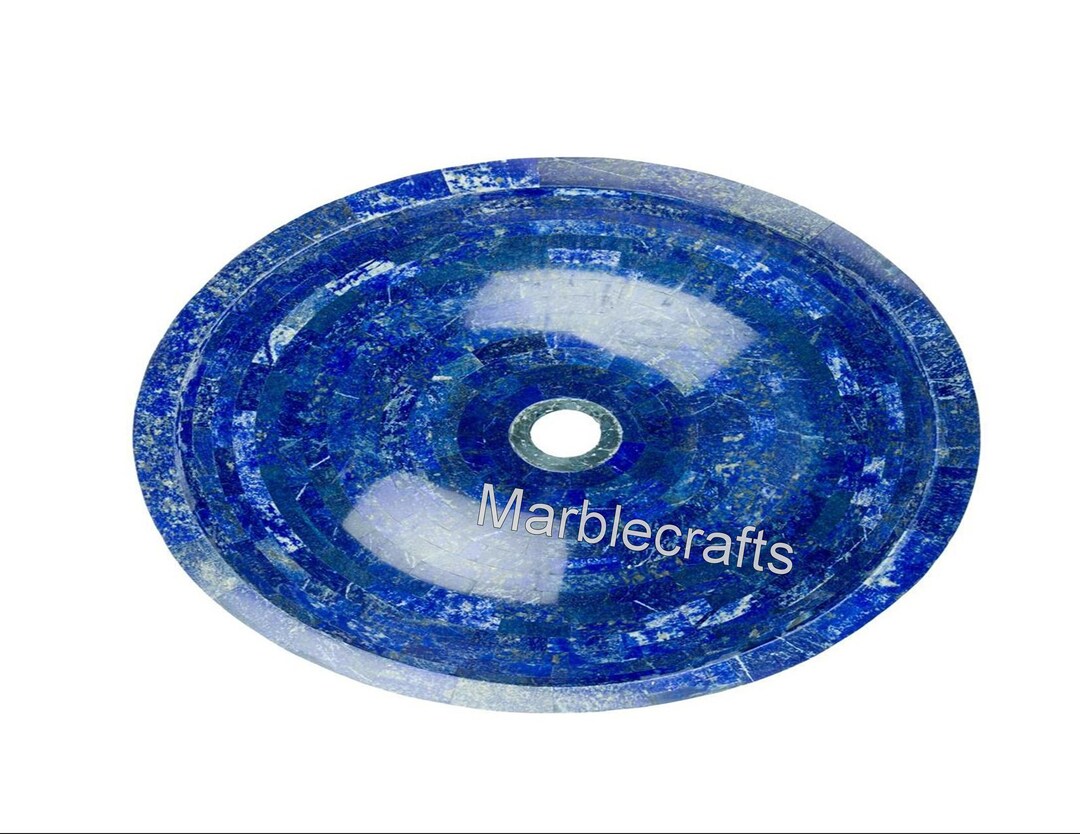 Lapis Lazuli Countertop Sink | Royal Blue Vanity Vessel | Natural Stone ...