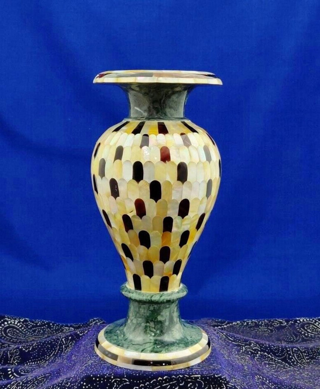 Green Marble Flower Pot | Adorable Look Handmade Marble Planter ...