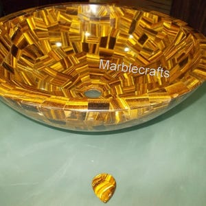 Tiger Eye Counter Top Basin / Tiger Eye Sink / Tiger Eye Handwash Bowl ...