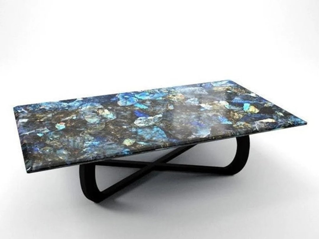 Labradorite Kitchen Slab / Epoxy Table Top / Labradorite Dining Table ...