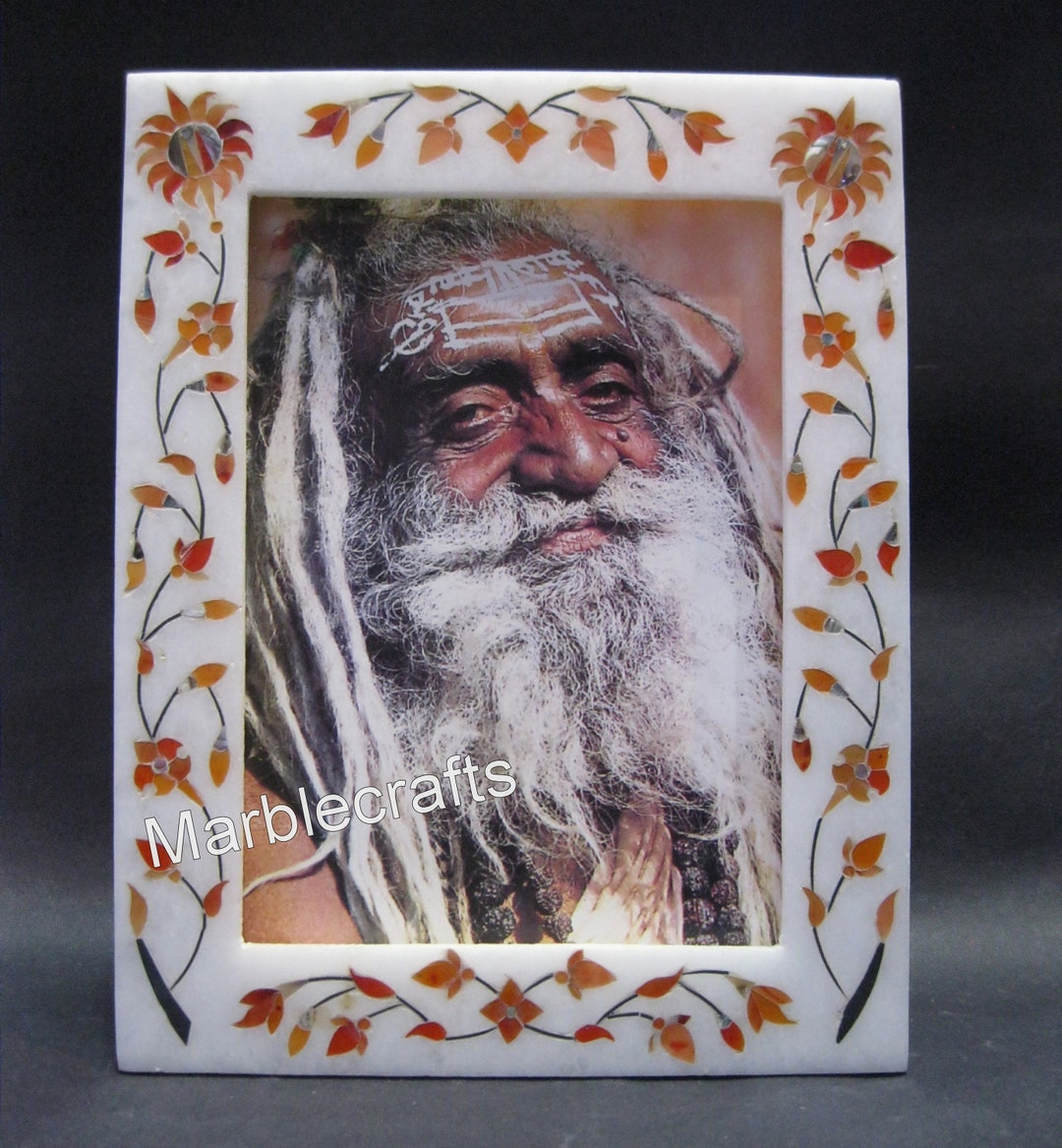 Marble Photo Frame , Royal Look Picture Frame , Carnelian Collage Frame ...