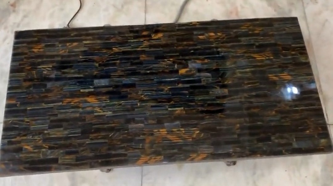 Premium Tiger Eye Dining Table Top / Blue Tiger Eye Living Room Table ...