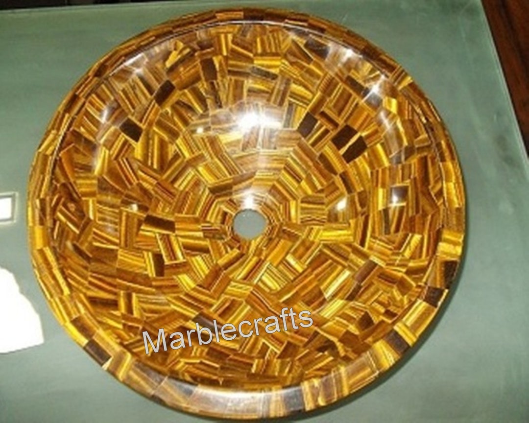 Tiger Eye Counter Top Basin / Tiger Eye Sink / Tiger Eye Handwash Bowl ...