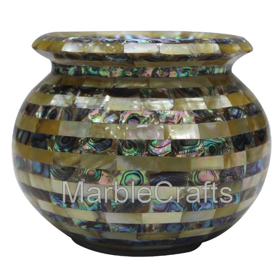 Abalone Shell Flower Pot | Handmade Stone Planter for Indoor & Outdoor ...