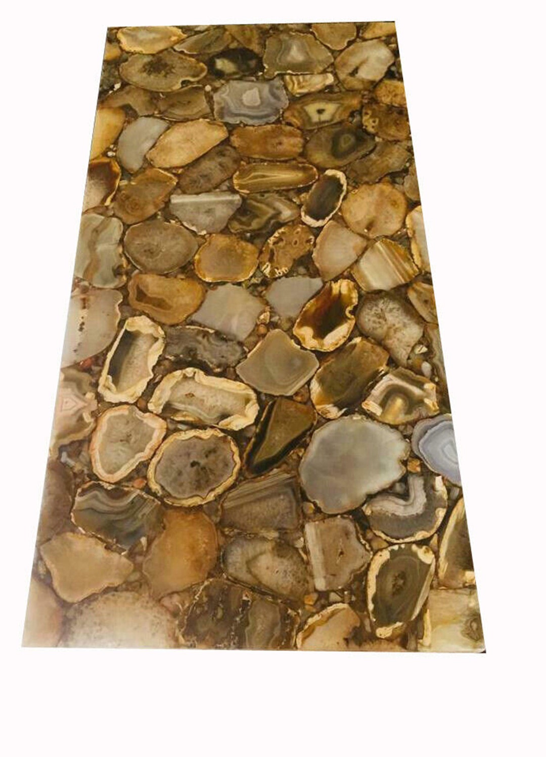 Customized Table Top / Yellow Agate Dining Table Top / Epoxy Sofa ...
