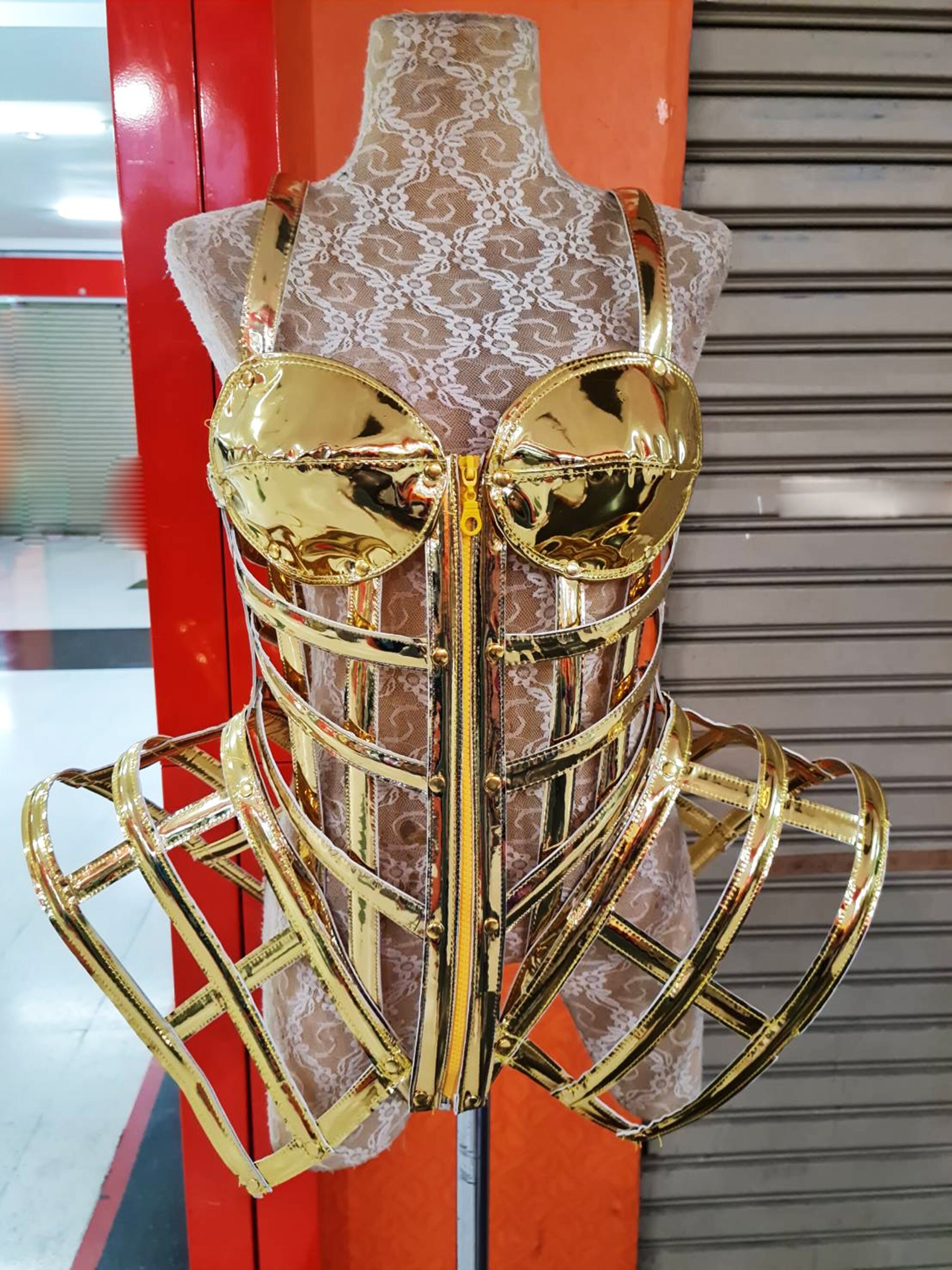 Daneena T029D Tribute Copy Cone Bra Pointy Cage Leather | Etsy