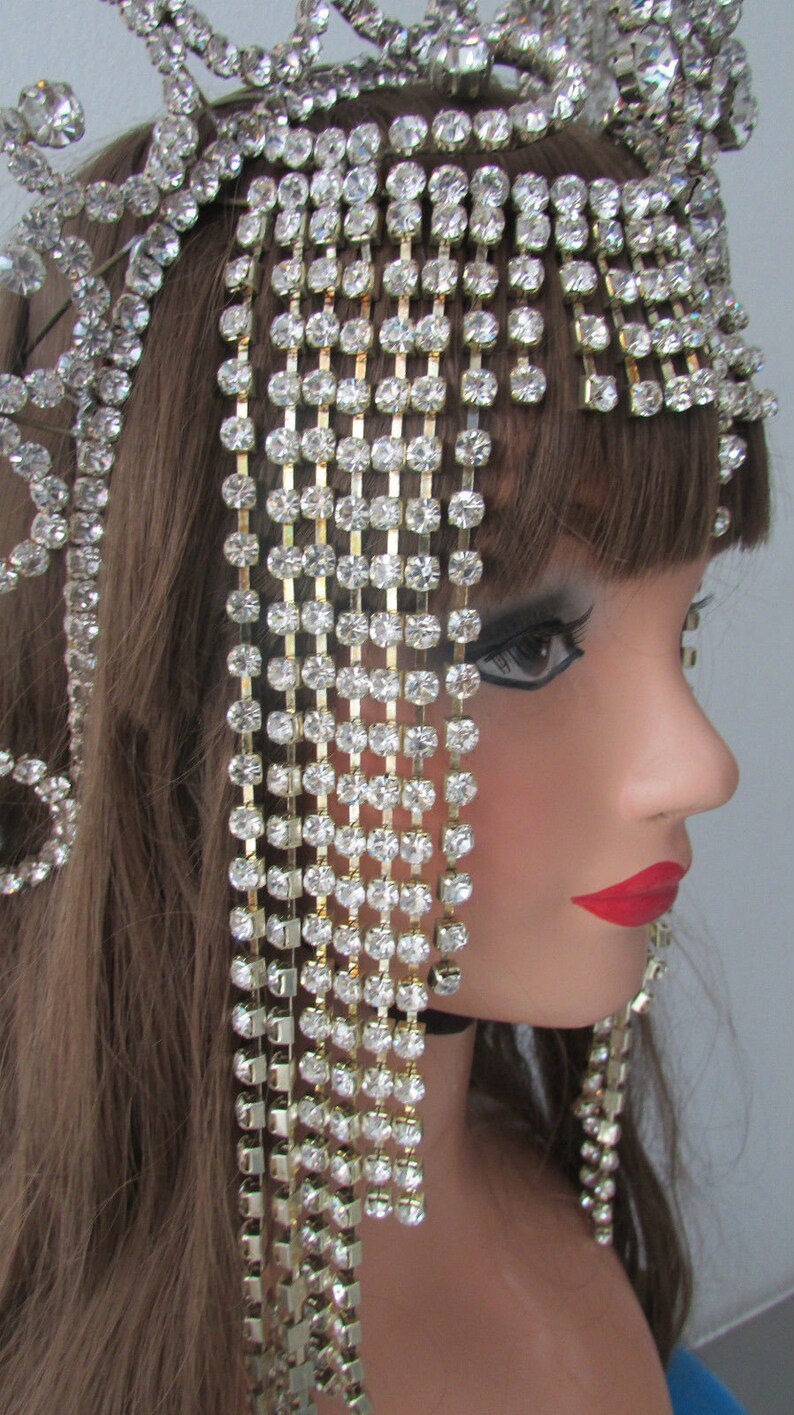 Da Neena H134 Showgirl Drag Pageant Crystal Cleopatra Queen | Etsy