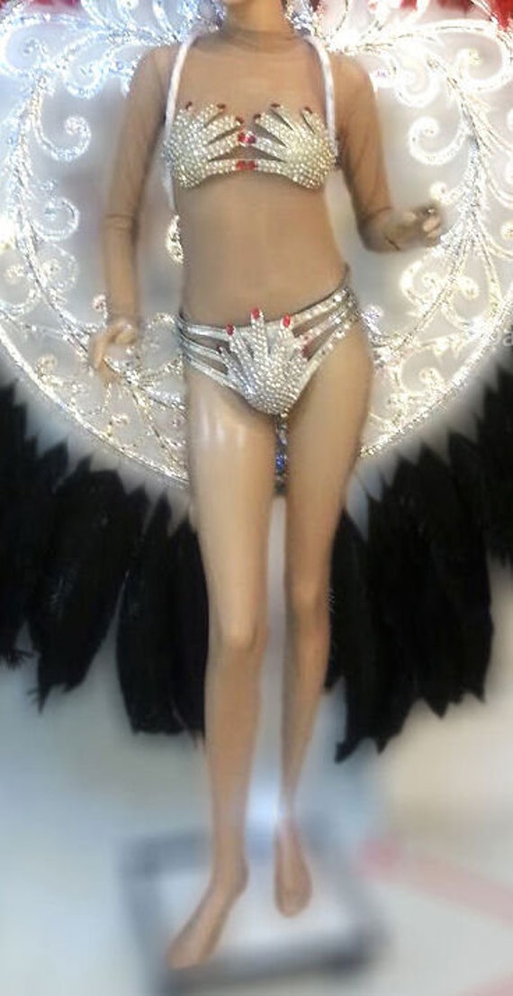 Da Neena C664B Angel of Heart Samba Dance Crystal Bodysuit Bra | Etsy