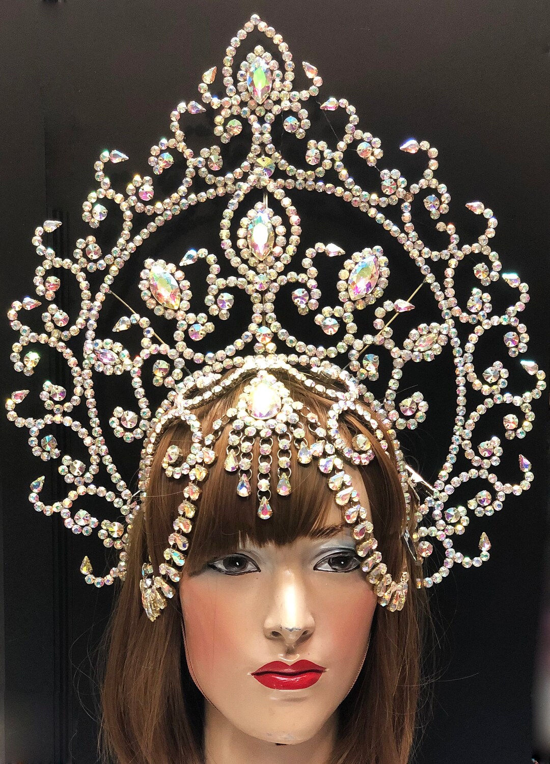 Daneena J963 Moonlight Halo Angle Showgirl Pageant Samba Crystal ...