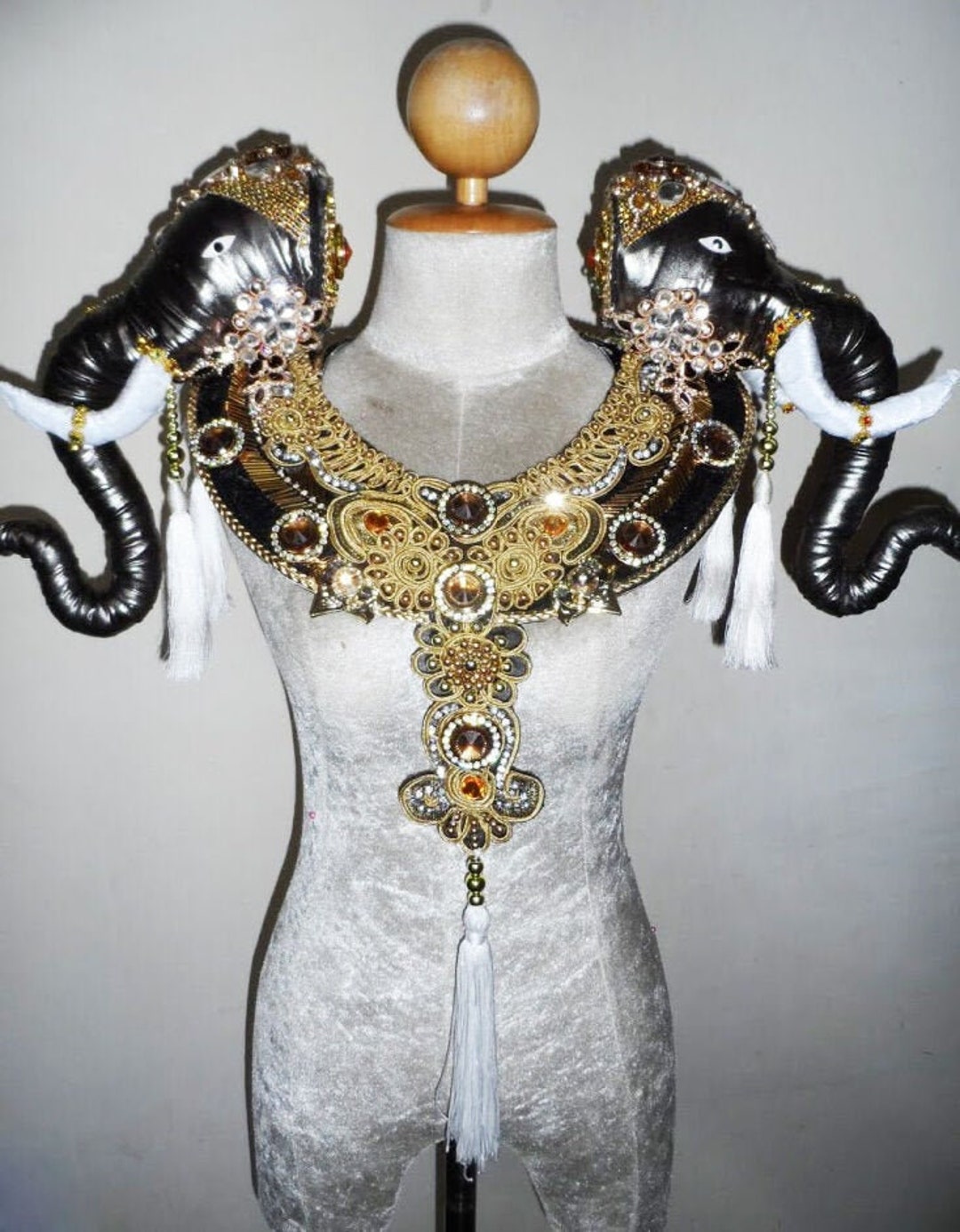 Da Neena B628 HUT Beauty Beast Prince Showgirl Crystal Backpiece ...