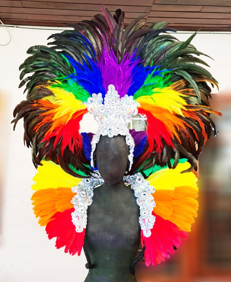 Da Neena C027 Samba Parade Carnival Rio Feather Headdress - Etsy