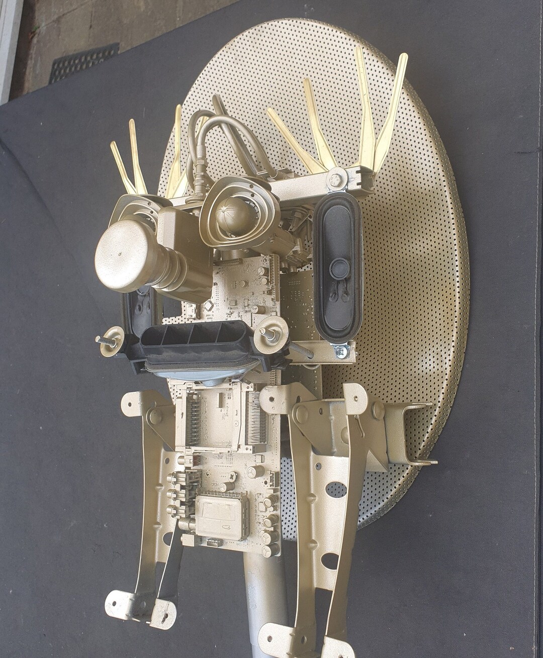 Life Size Android Head Gold Colour Bust Man Woman Child Recycled Metal ...