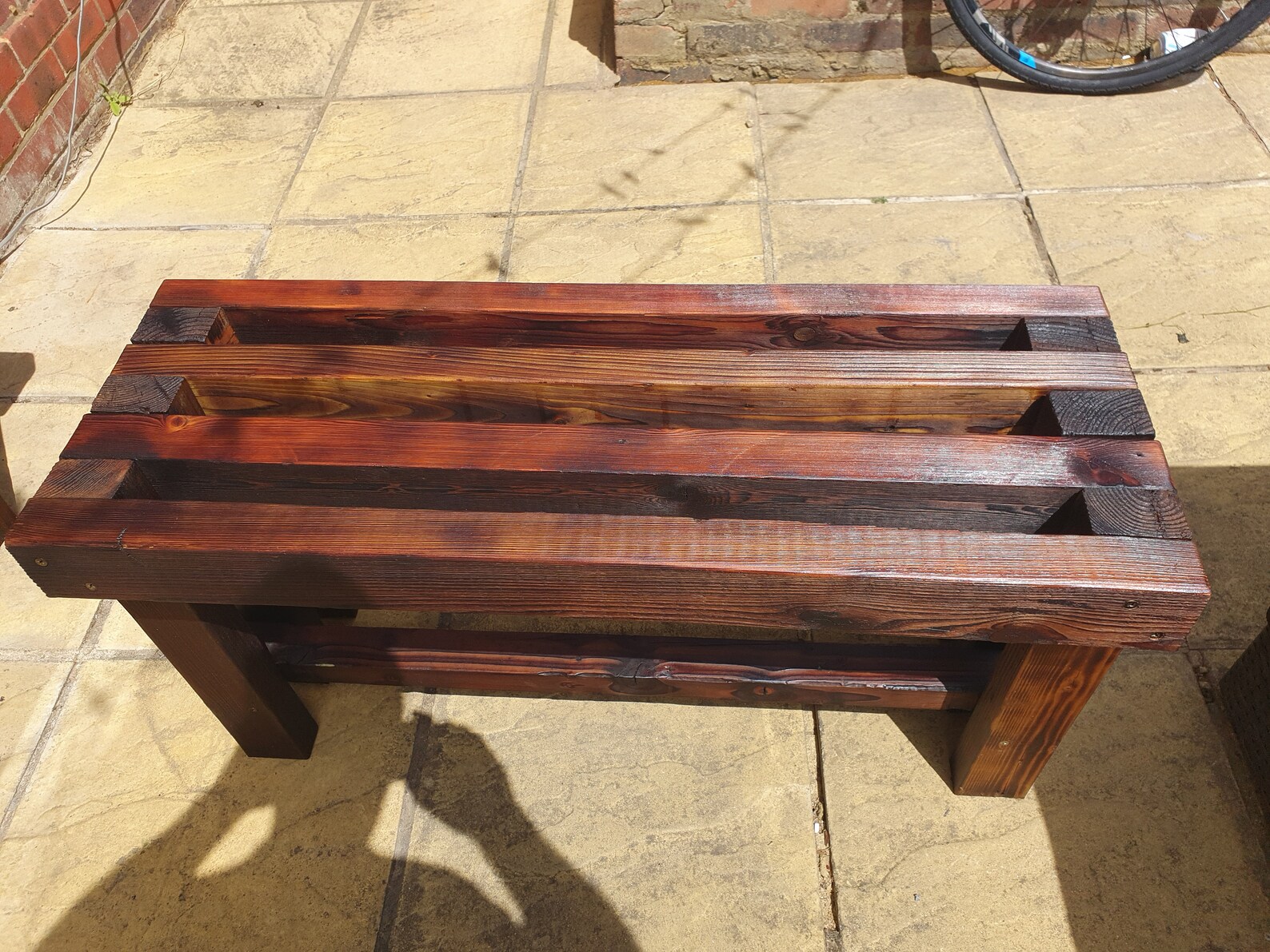 Rustic Wooden Outdoor or Indoor Stool Hallway Bench Decor Recycled Wood ...