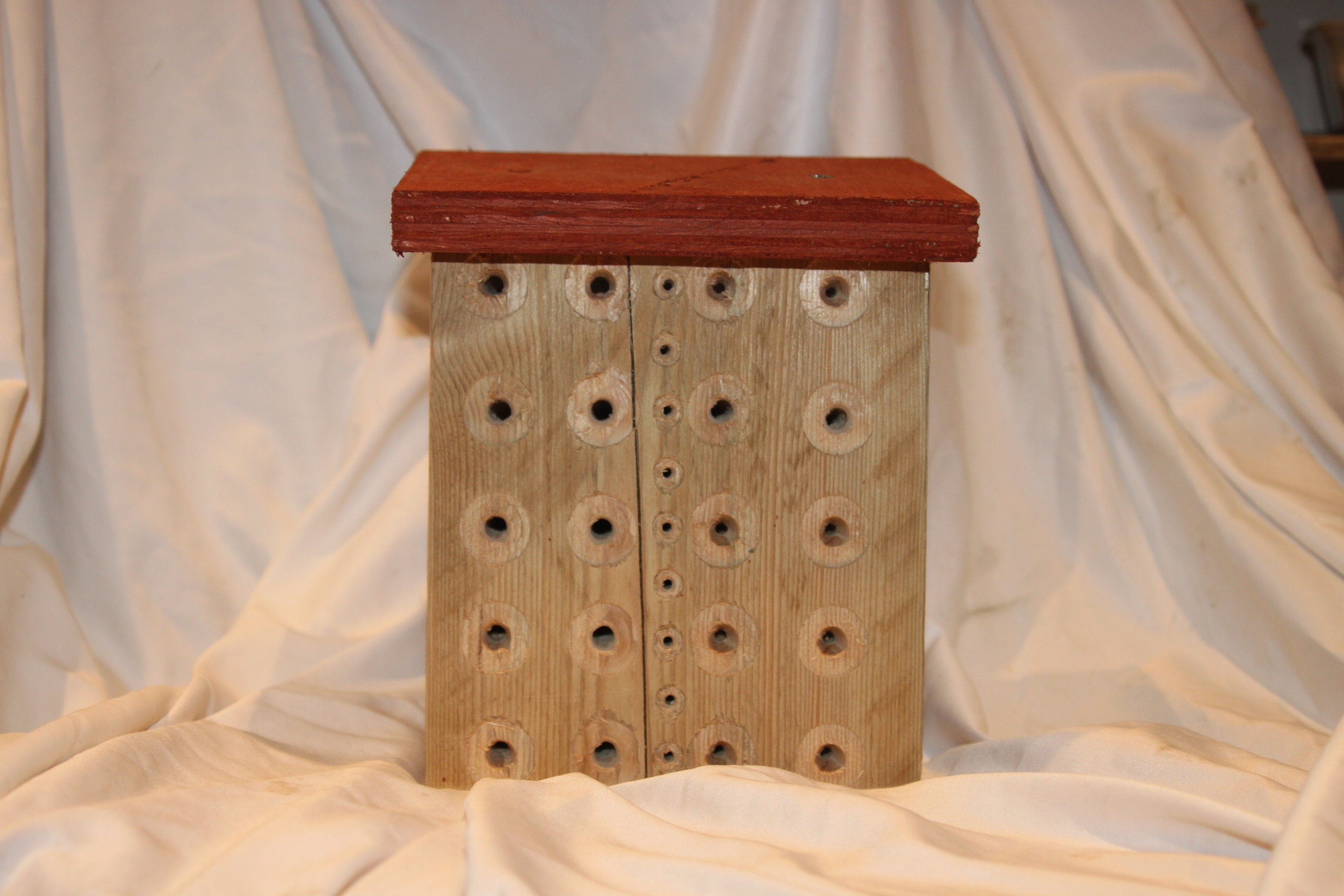 Wooden Insect Bee House Natural Wood Bug Hotel Shelter Garden Nest Box ...