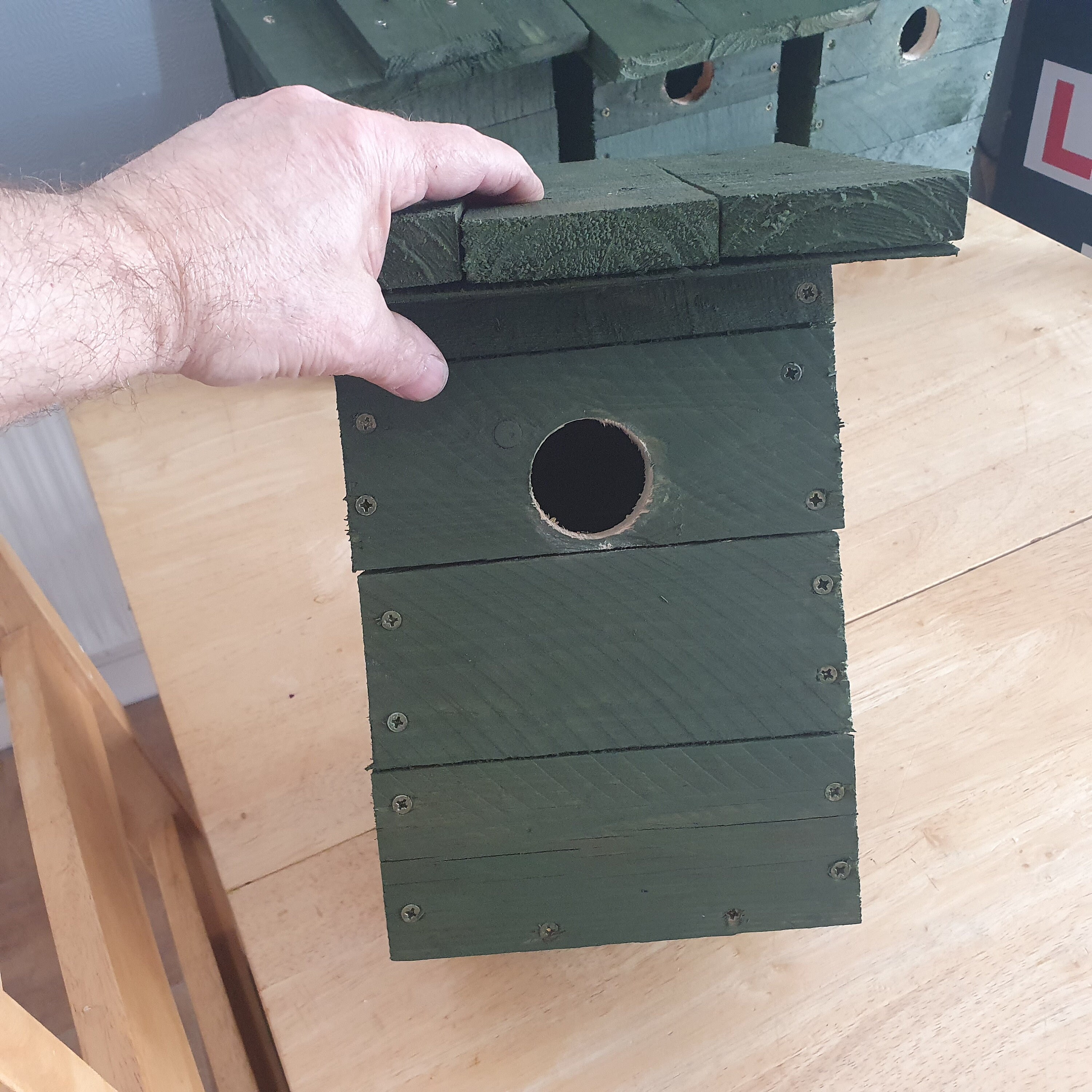 Large Wooden Bird Box Handmade Recycled Wood Upcycled. Starlings ...