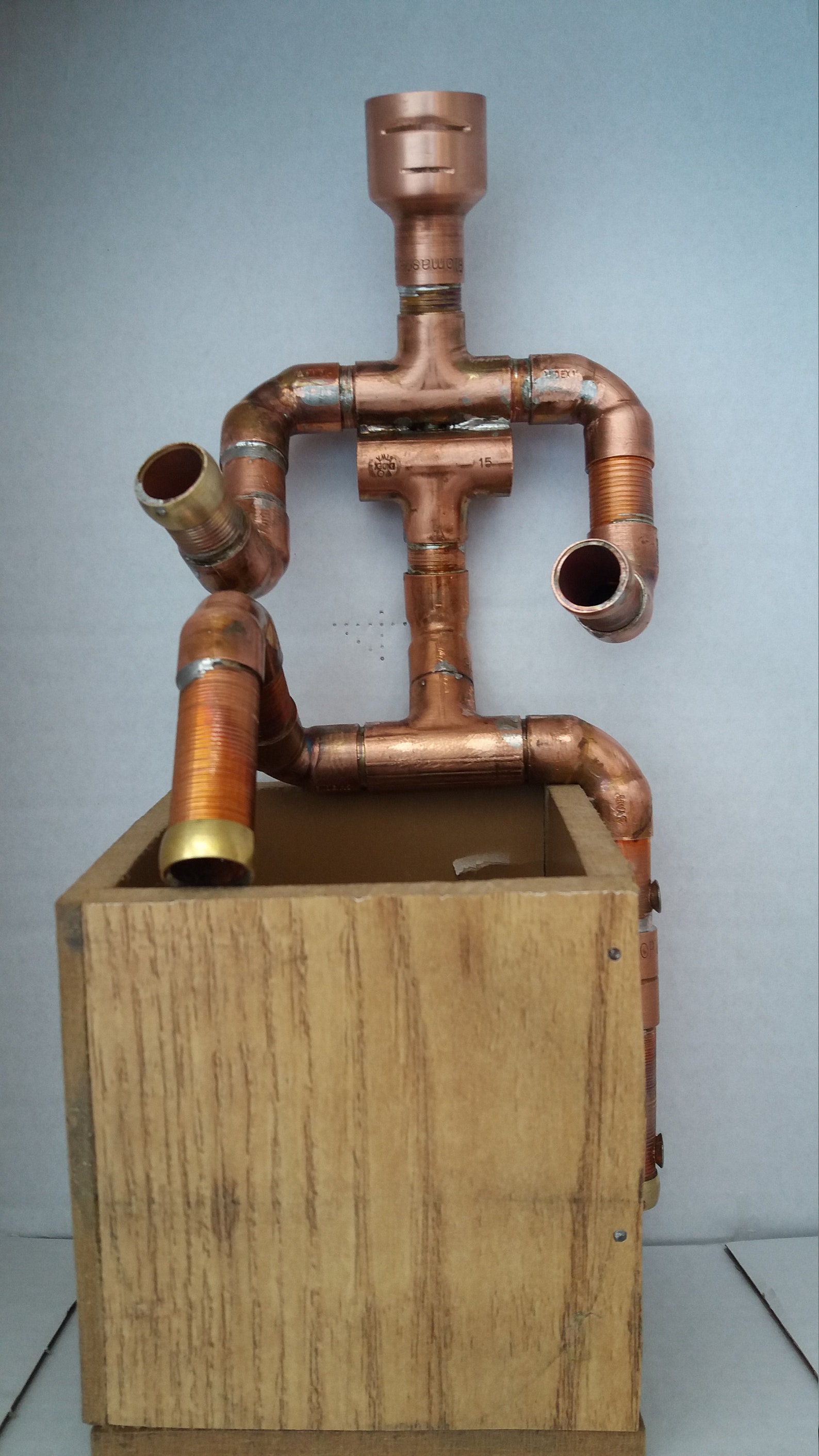 Copper Robot on a Box - Etsy