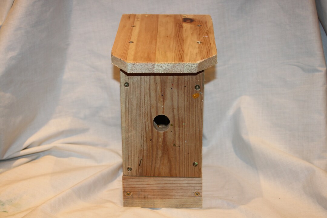 Wooden Bird Box Handmade Recycled Wood Upcycled. Bluetits, Starlings ...