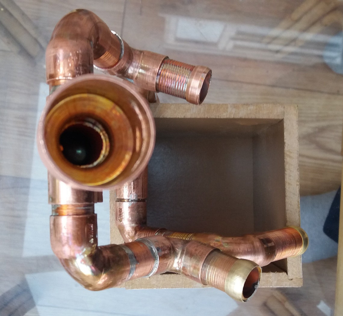 Copper Robot on a Box - Etsy