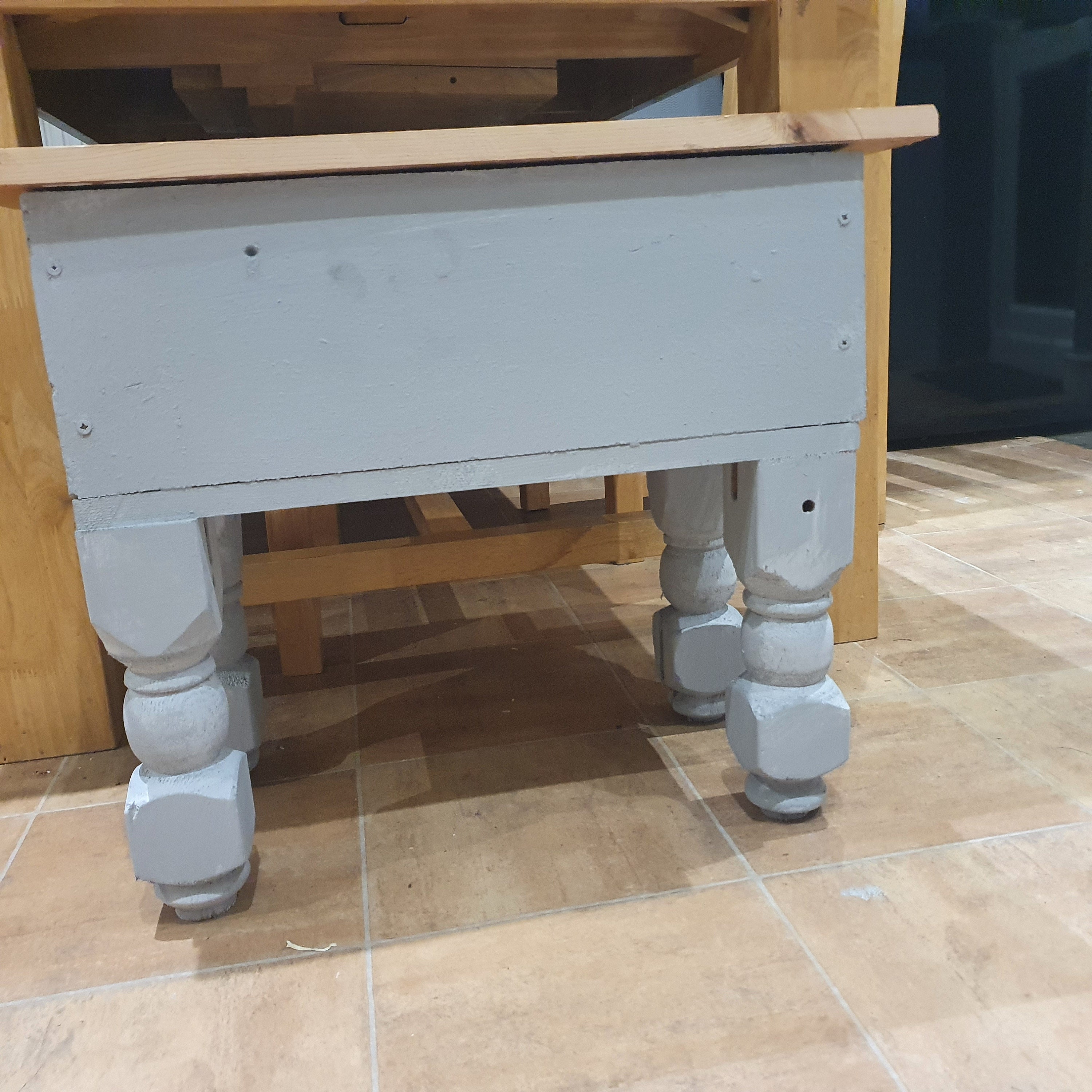 Rustic Wooden Indoor Stool Hallway Bench Decor Recycled Wood Handmade ...