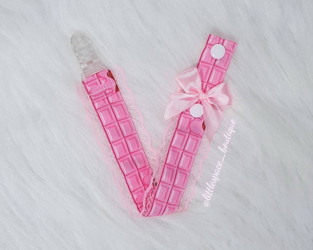 The Pink Chocolate Adult Baby Pacifier Clip - Etsy