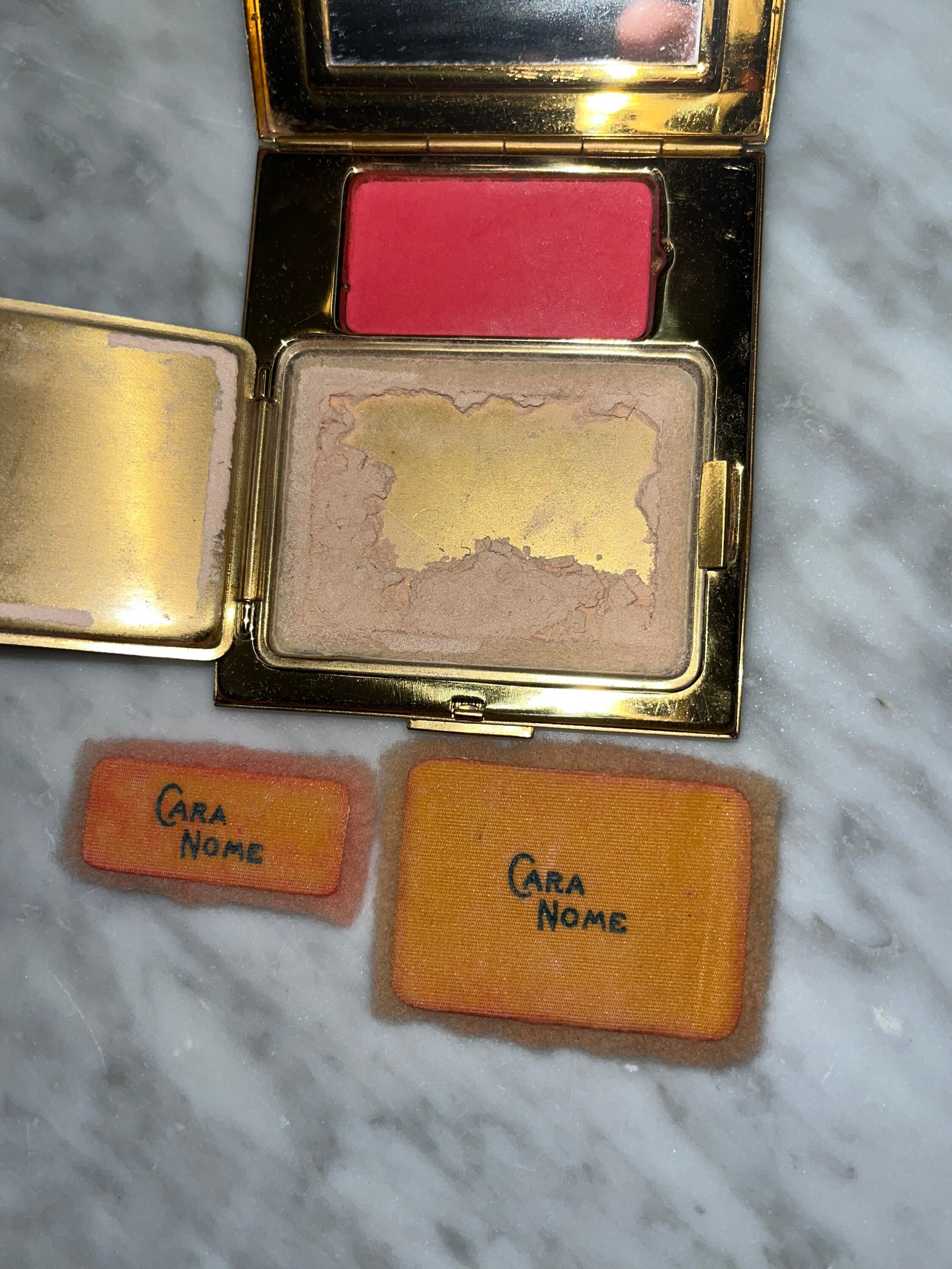 Vintage MCM Gold Square Cara Nome Langlios of Boston Mirror - Etsy