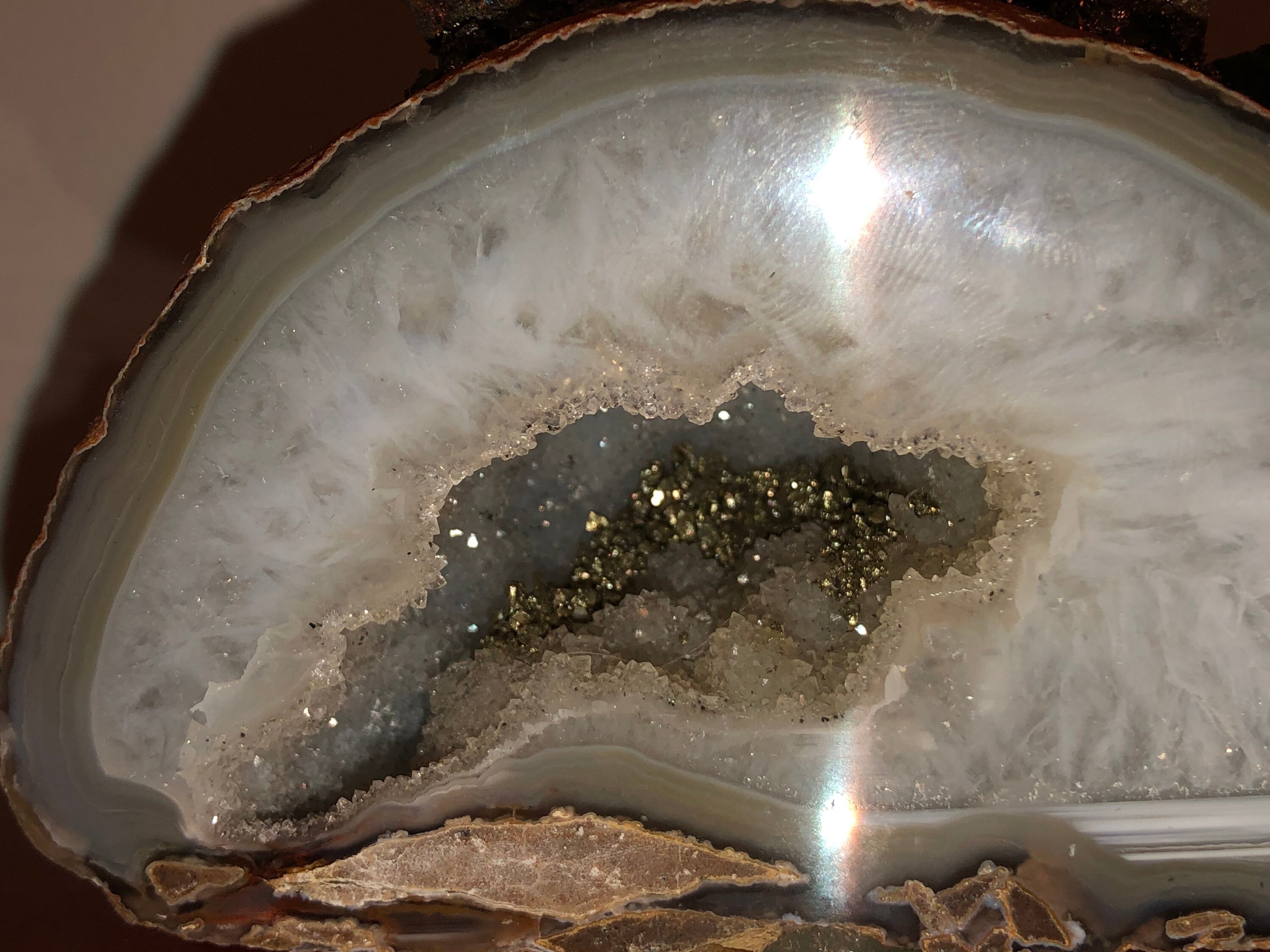 Beautiful Geode With Pewter Miners - Etsy
