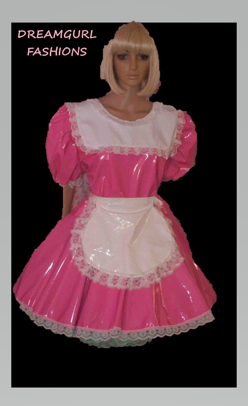 Pvc top pinny maids dress set Fancy dress sissy lolita cosplay | Etsy