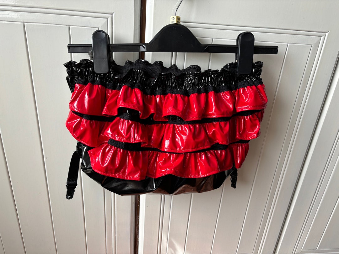 Double Sided Pvc Maid Panties With Pvc Ruffle Bum Tv Sissy Lolita ...