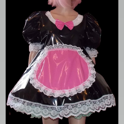 Pvc Top Pinny Maids Dress Set Fancy Dress Sissy Lolita Cosplay - Etsy UK