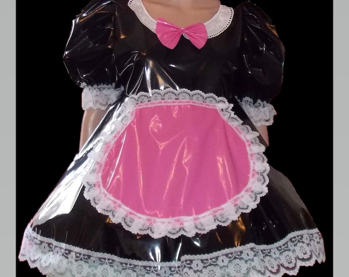 Short Pvc Maids Dress Set Fancy Dress Sissy Lolita Cosplay - Etsy