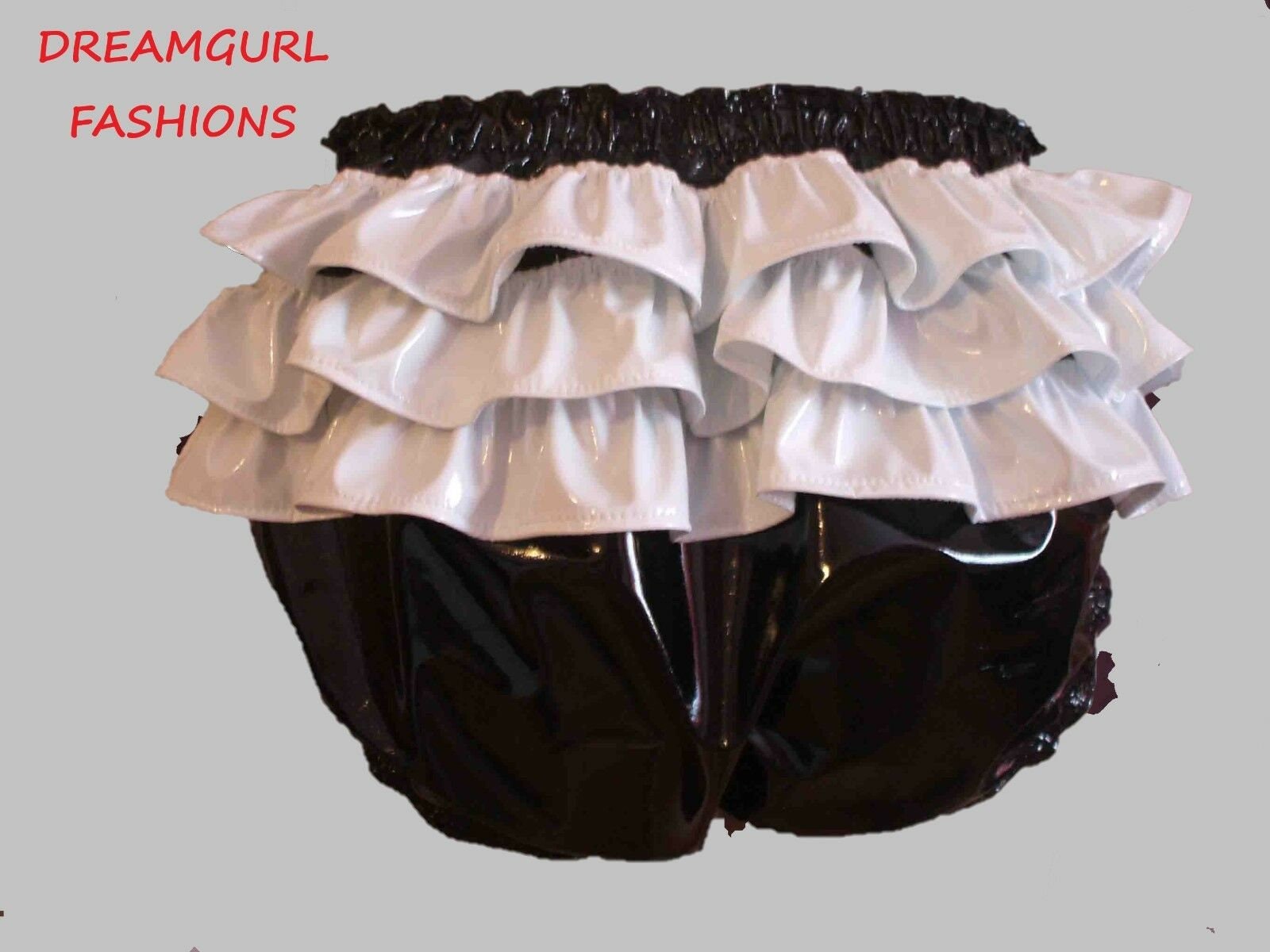 Unisex Pvc Maid Panties With Ruffle Bum Tv Sissy Lolita Cosplay - Etsy