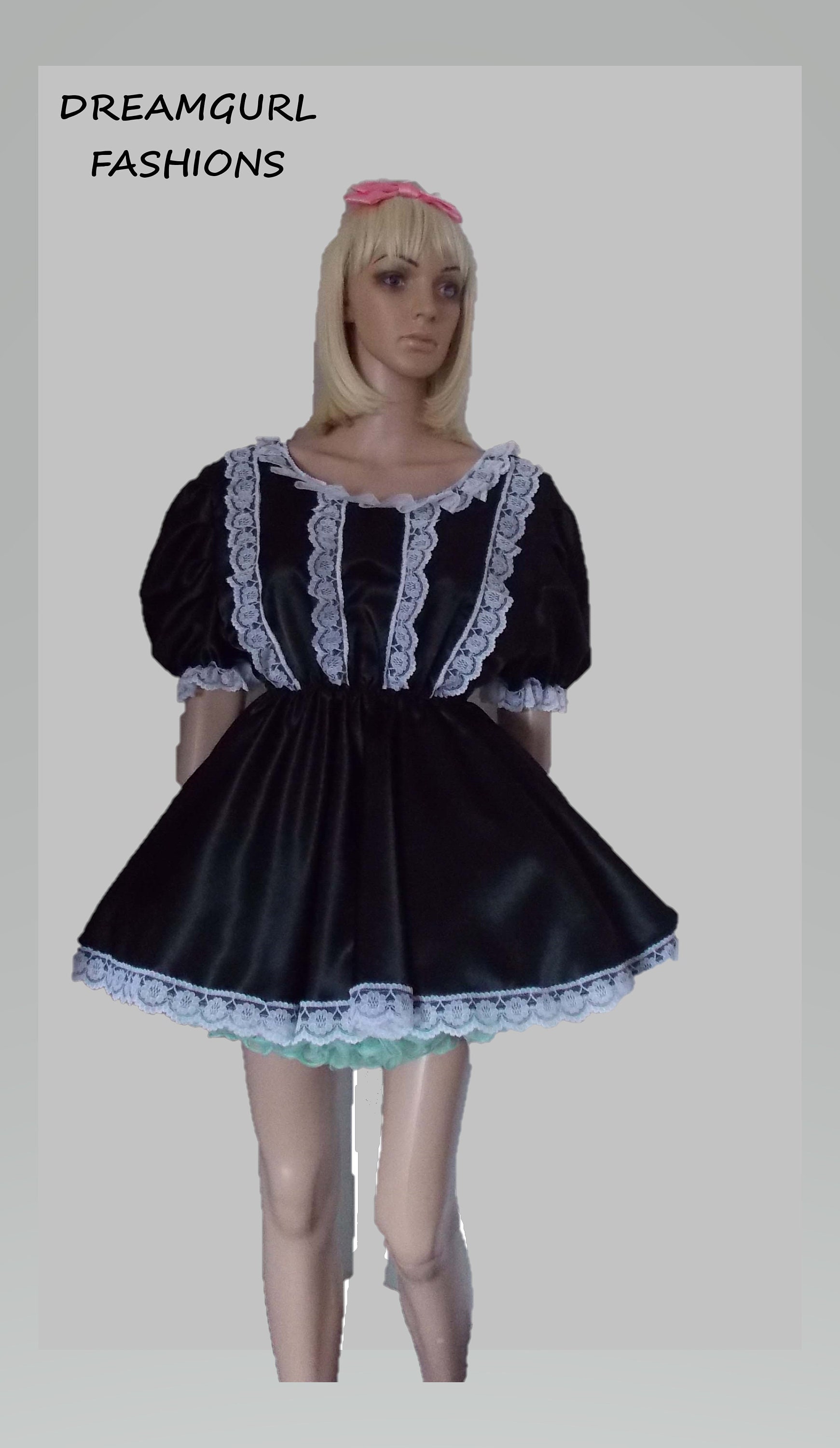 Unisex Short Adult Baby Dress ,fancy Dress Sissy Cosplay Lolita 4 Row ...