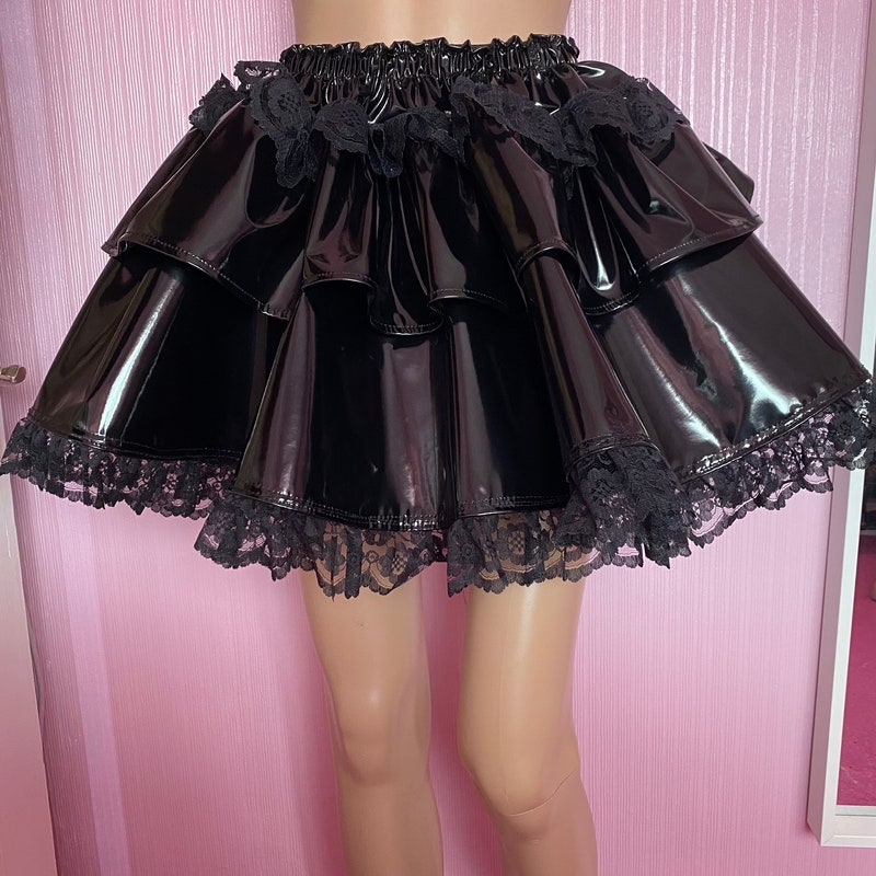 Latex ruffle maid dress - Etsy.de