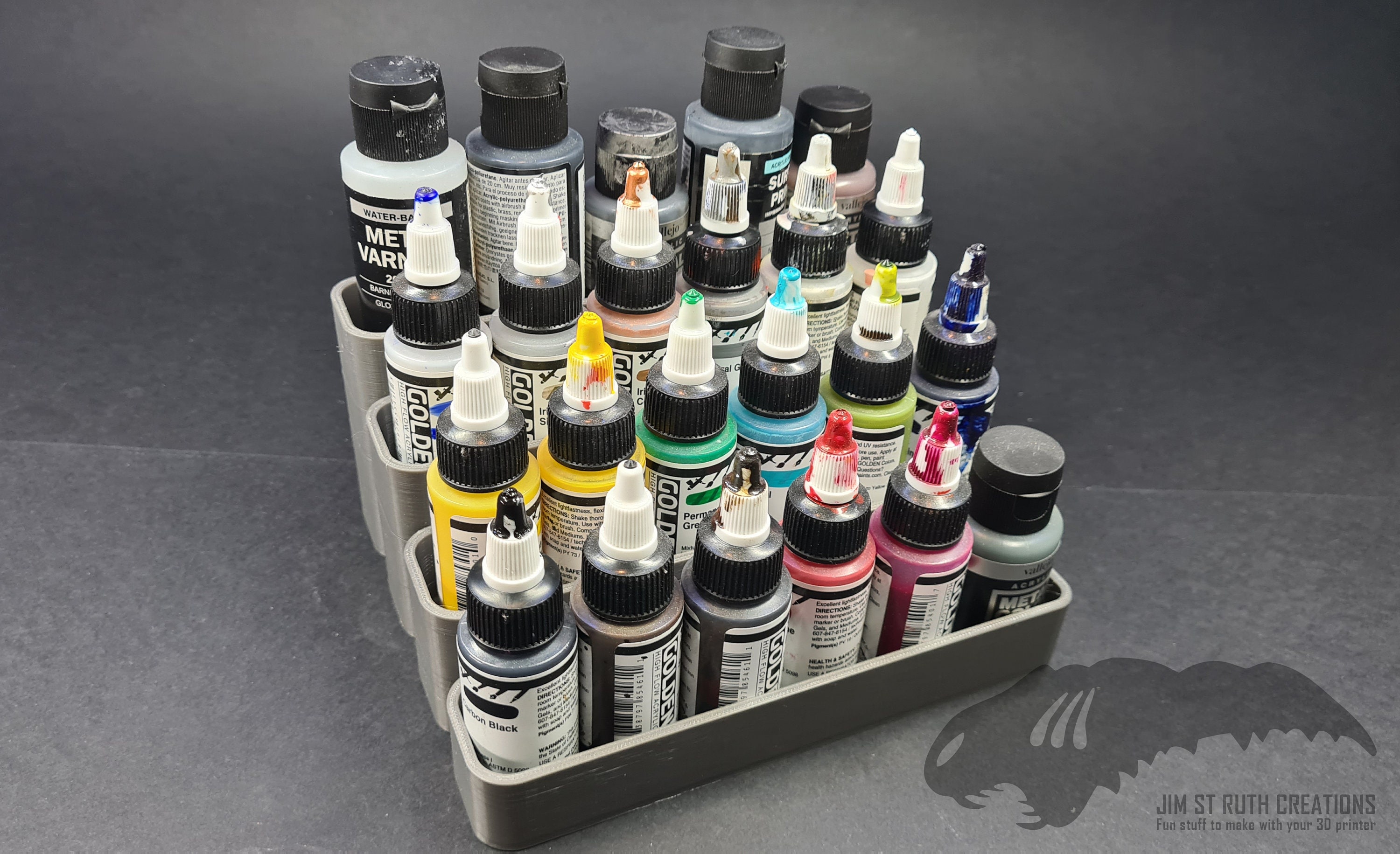 3D Printable Airbrush Paints Holder Project - Etsy