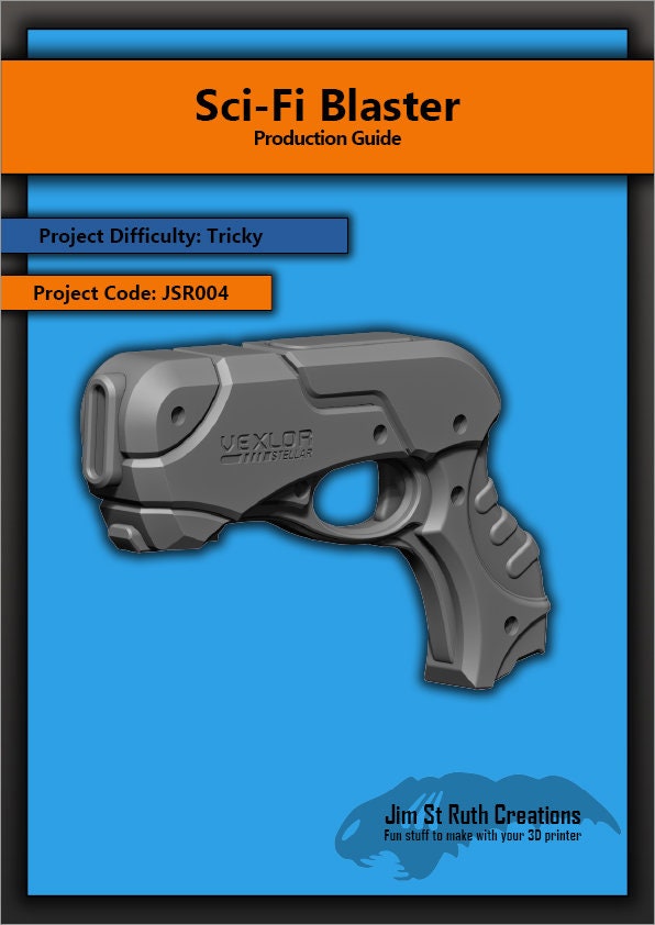 3D Printable Science Fiction Prop Gun Project - Etsy