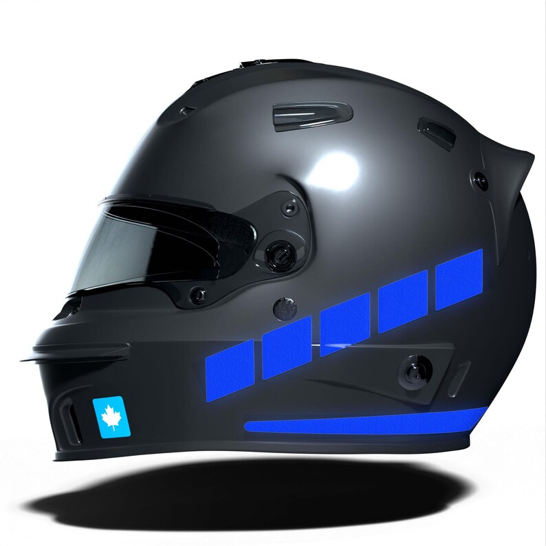 Stripe Design Reflective Blue Motocycle Helmet Sticker Cinarextreme - Etsy