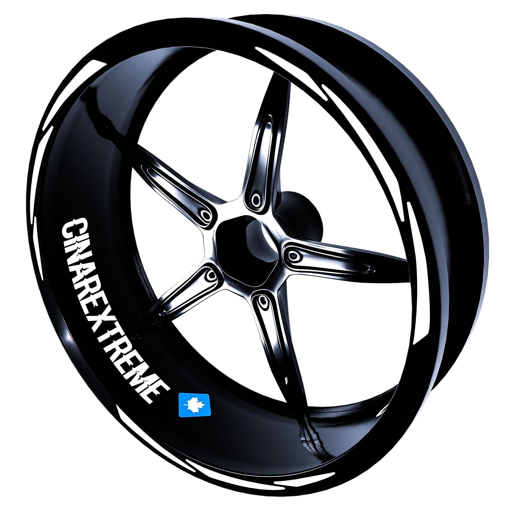 3 Piece Design Milk White Rim Tape Wheel Stripes Decals Sticker ...