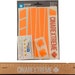 Stripe Design Fluorescent Orange Motocycle Helmet Sticker Cinarextreme ...
