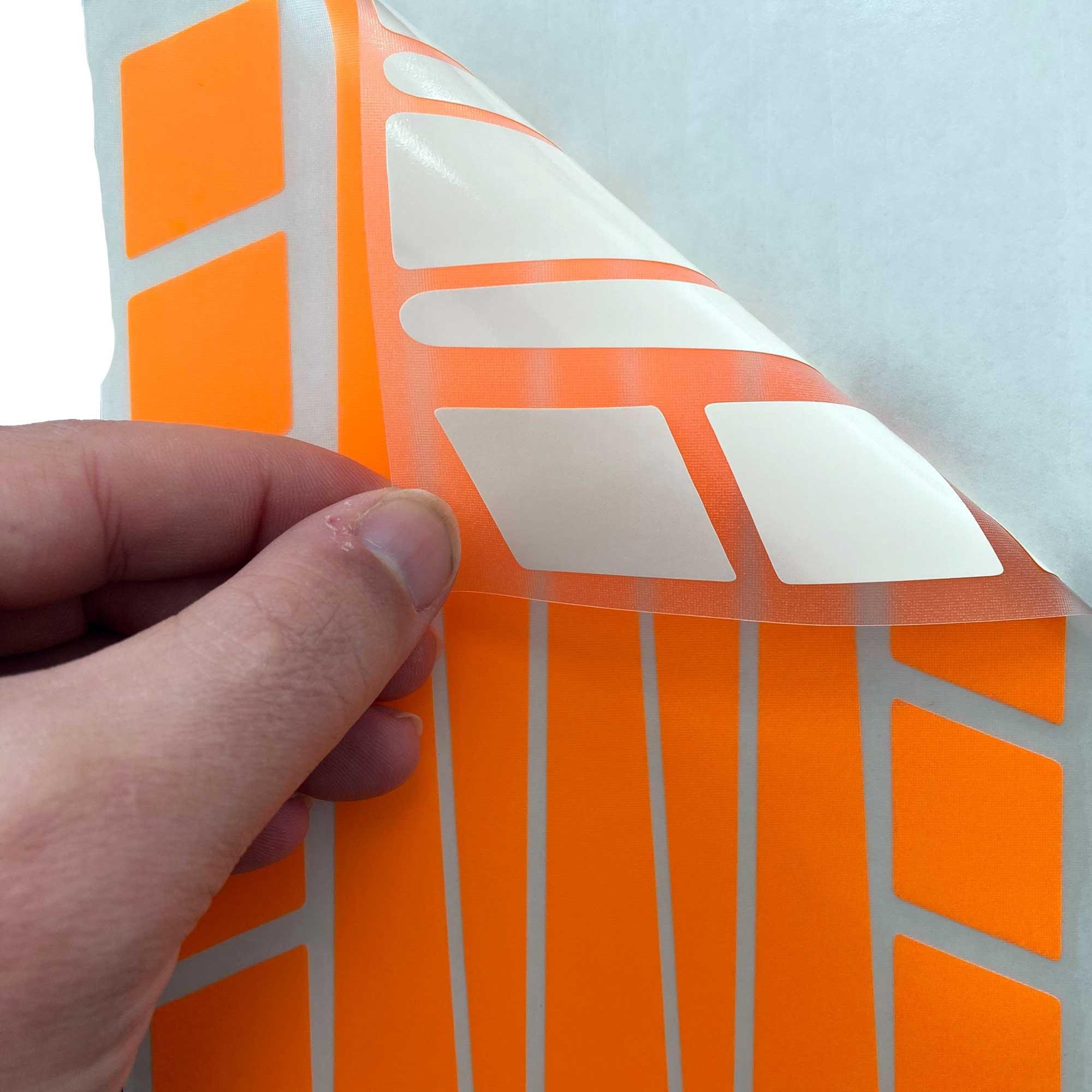 Stripe Design Fluorescent Orange Motocycle Helmet Sticker Cinarextreme ...