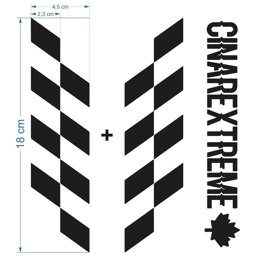 Reflective Red Checkered Helmet Motorcycle Sticker Set Cinarextreme - Etsy