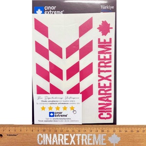 Rose Pink Checkered Helmet Motorcycle Sticker Set Cinarextreme - Etsy