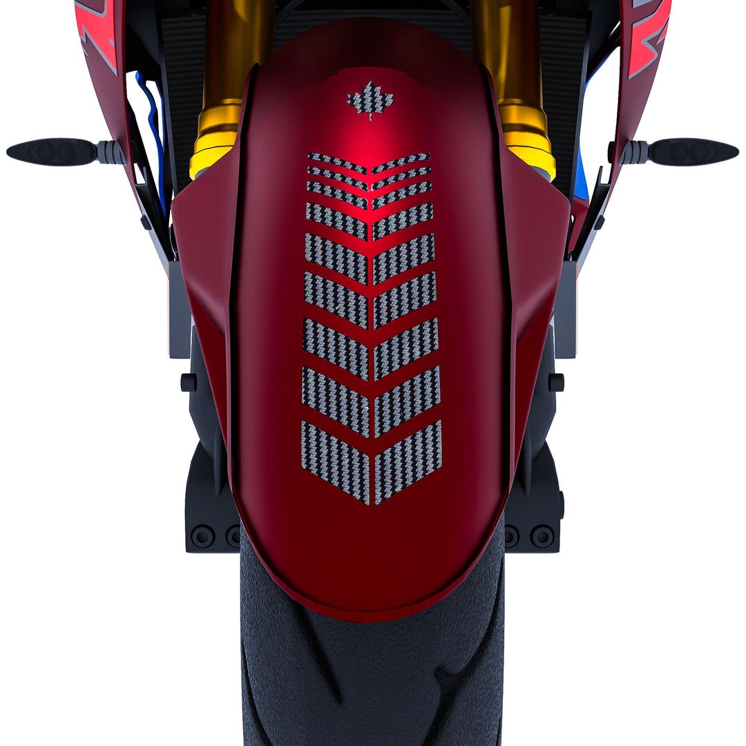 2 Pieces Sport Design Motocycle Mudguard Black Carbon Fiber Textured ...