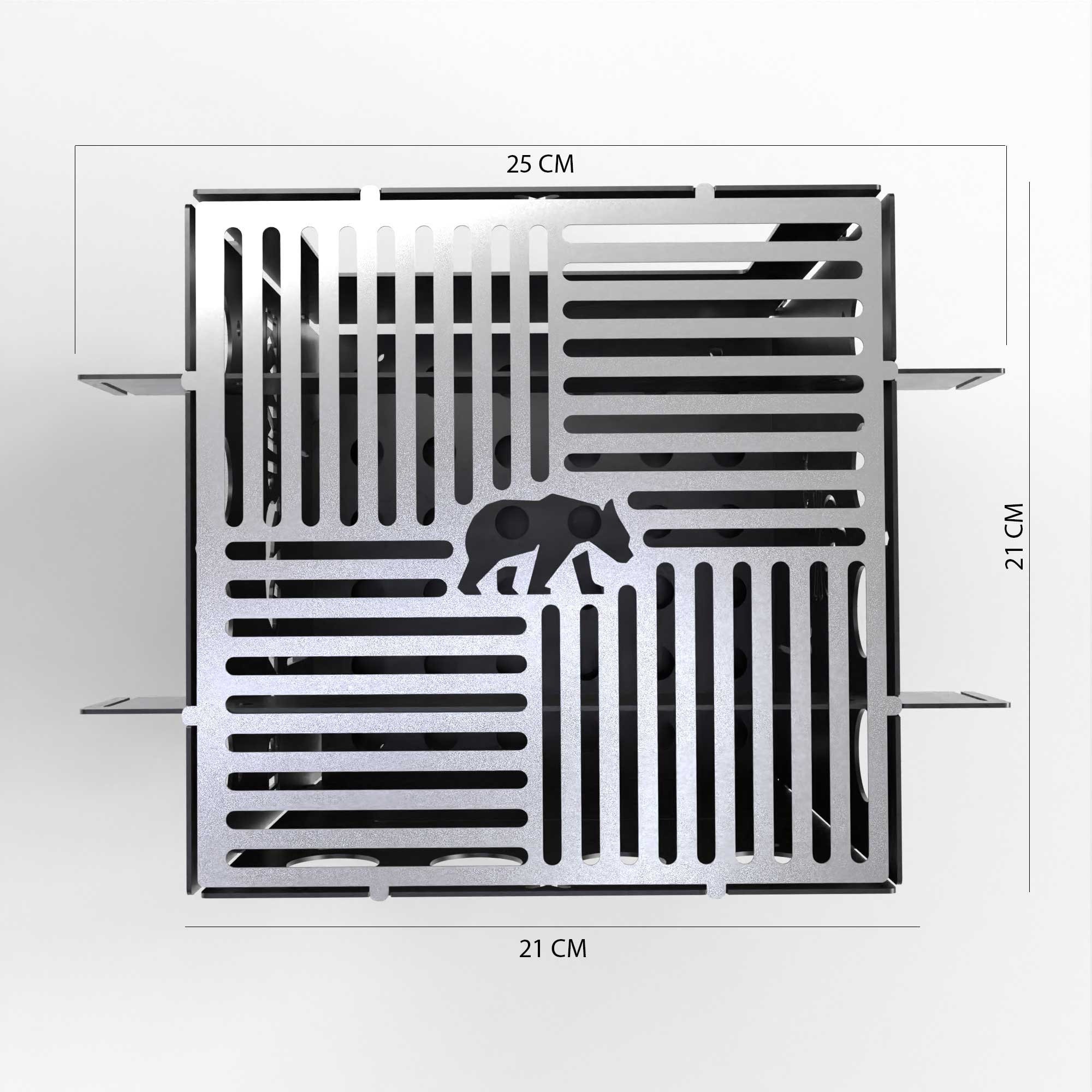 Folding Fire Pit, Portable Blaze Box, Metal Collapsible Firebox With ...