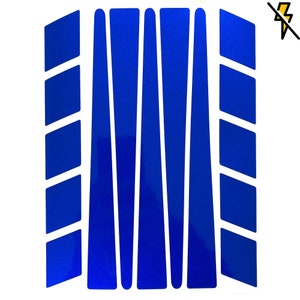 Stripe Design Reflective Blue Motocycle Helmet Sticker Cinarextreme - Etsy