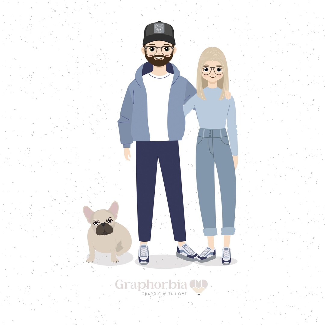 CUSTOM DIGITAL FILE (editable Digital File) Couple Portrait - Digital ...