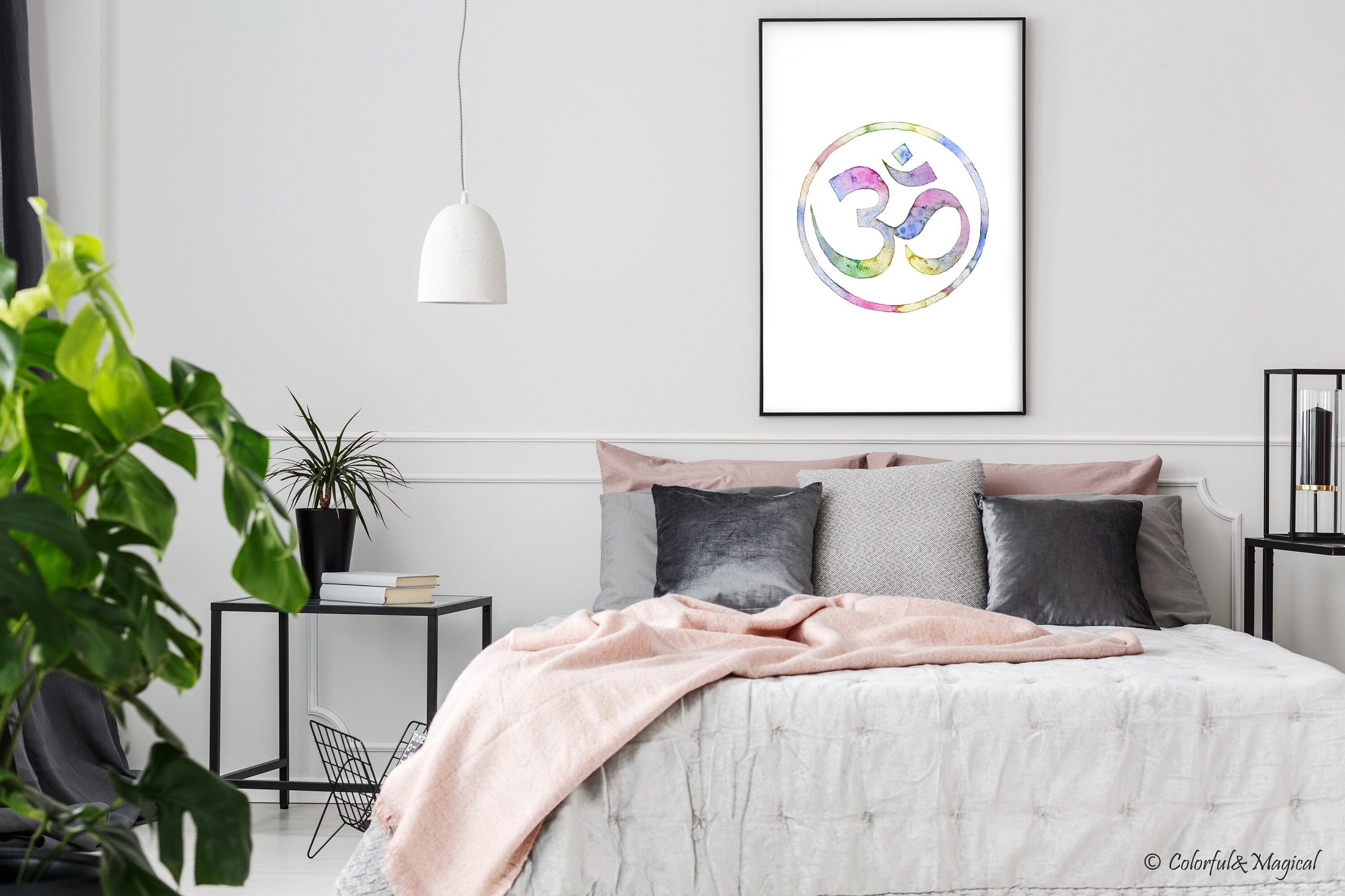 Om and Infinity Symbol Print, Set of 2, Yoga Instant Print, Aum and ...