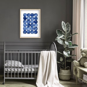 Blue Abstract Print, Watercolor Printable Wall Art, Abstract Home Decor ...