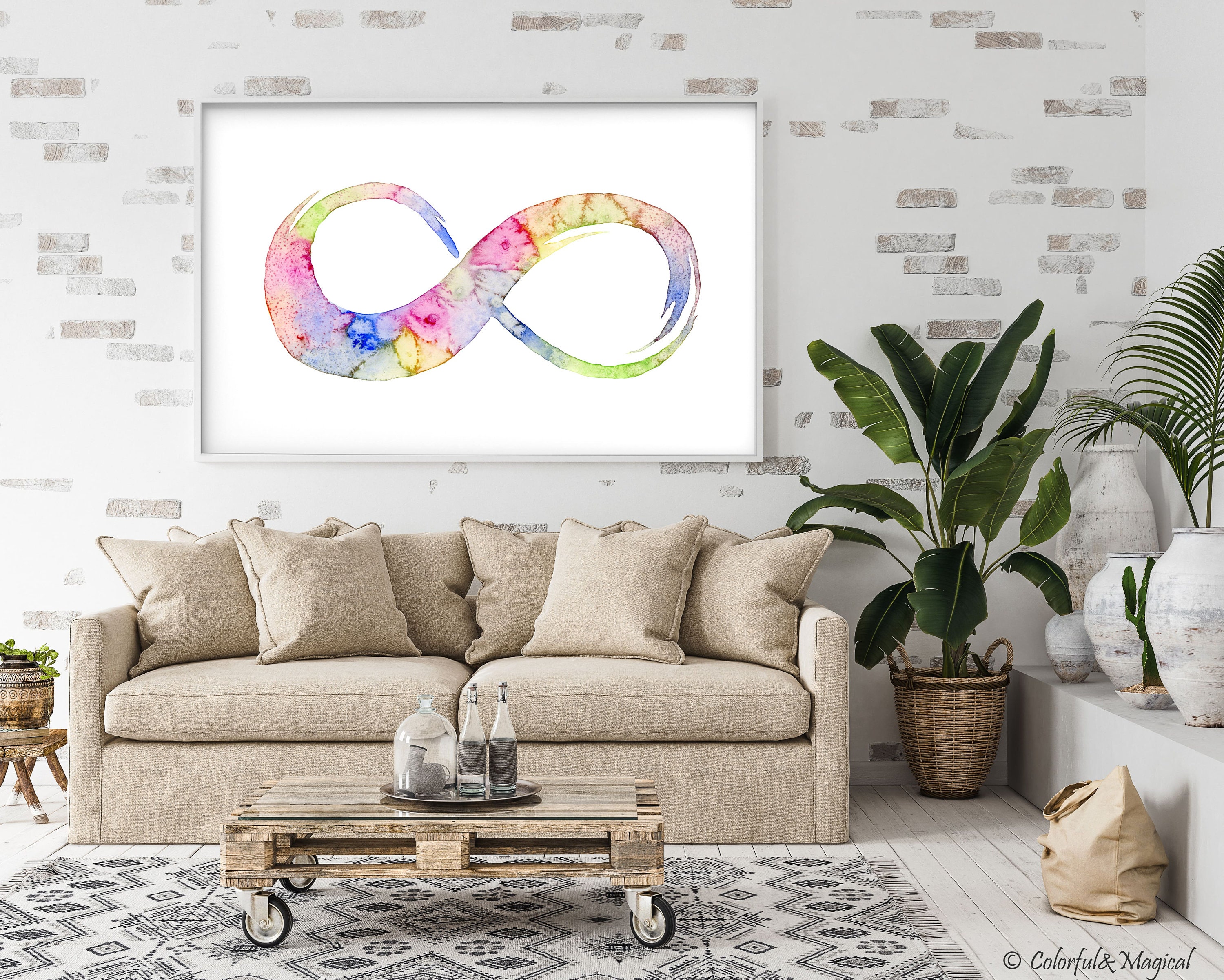 Om and Infinity Symbol Print, Set of 2, Yoga Instant Print, Aum and ...