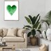 Green Heart Printable Poster, Home Wall Decor, Nursery Decor, Heart ...