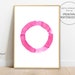 X and O Print Set Pink Nursery Decor Pink Watercolor Wall - Etsy